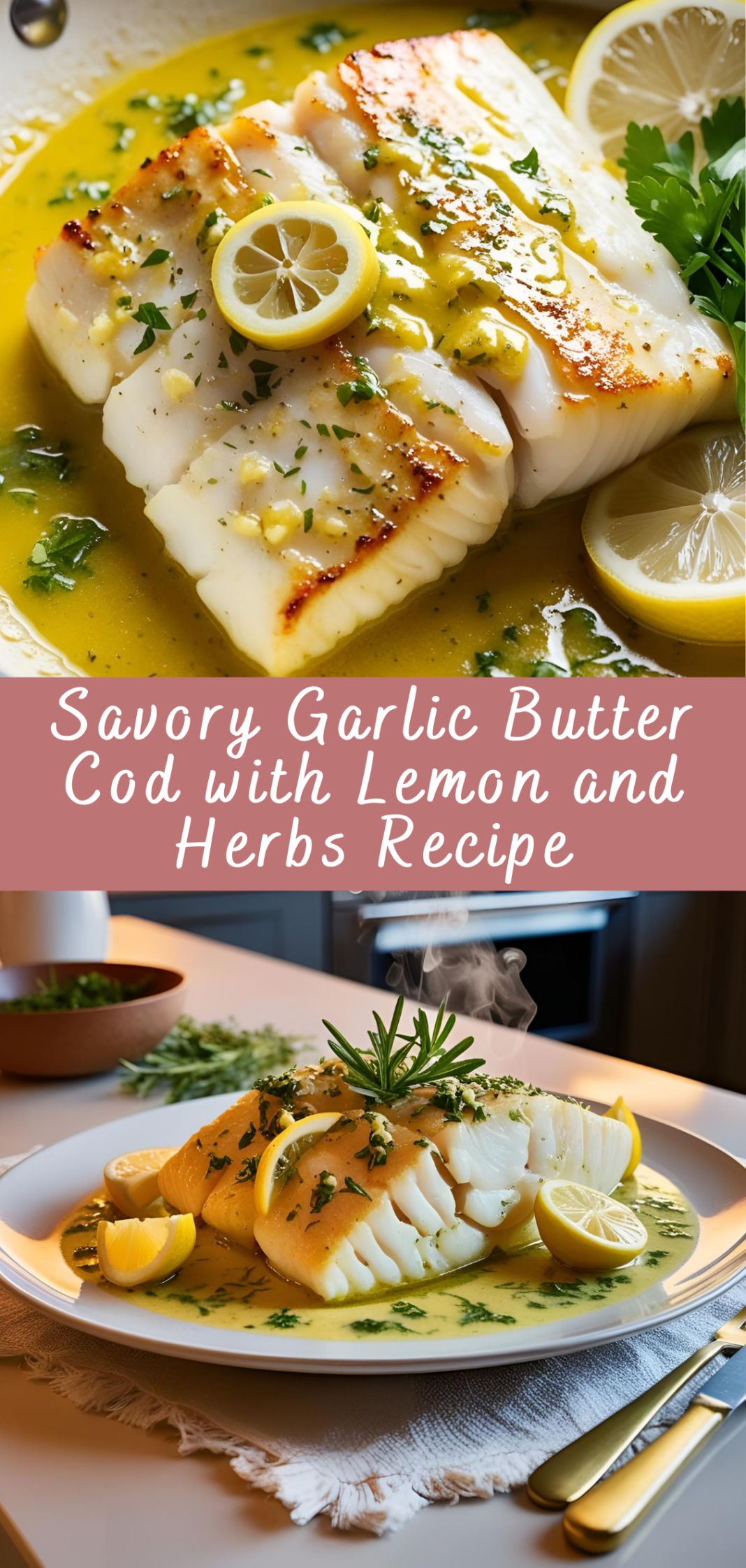 Savory Garlic Butter Cod with Lemon and Herbs Recipe | Cheff Recipes