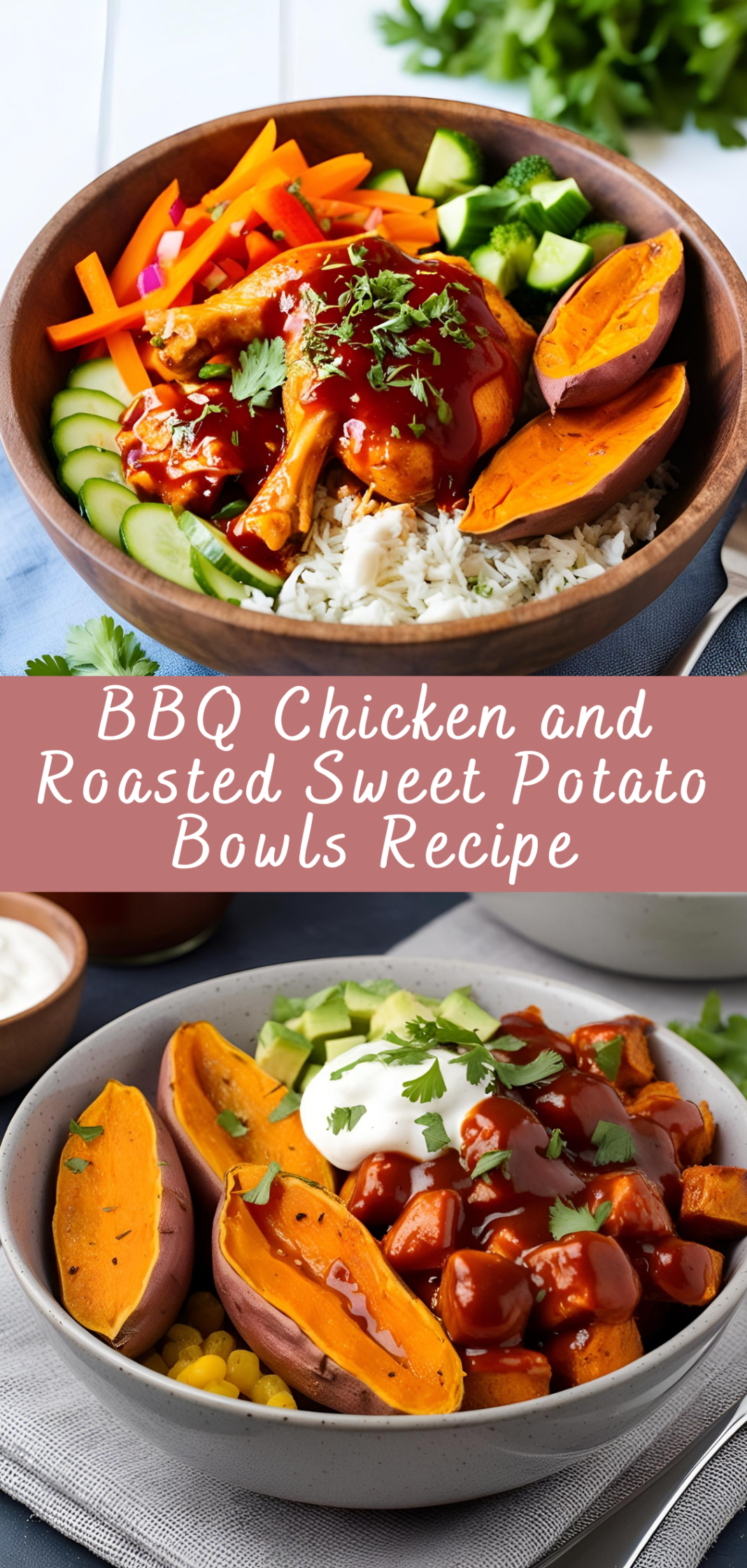 BBQ Chicken and Roasted Sweet Potato Bowls Recipe | Cheff Recipes