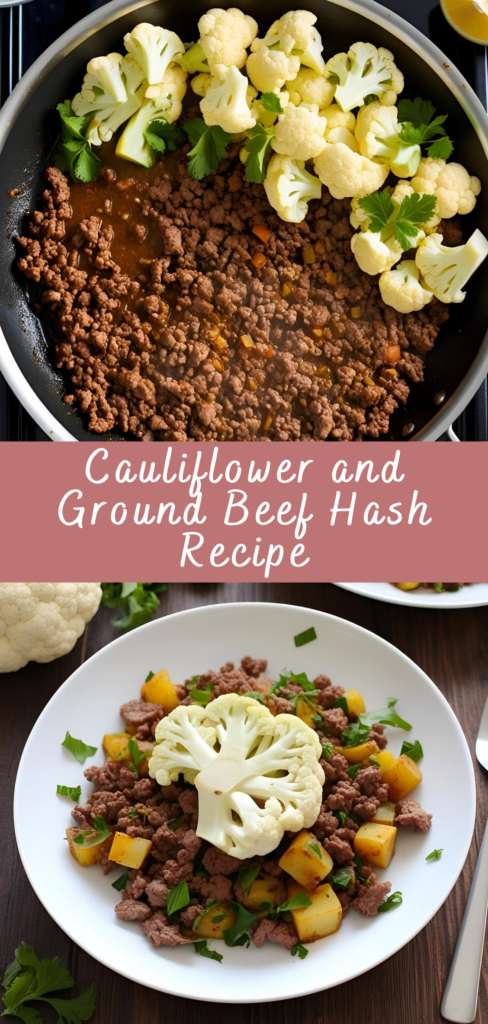 Cauliflower and Ground Beef Hash Recipe | Cheff Recipes