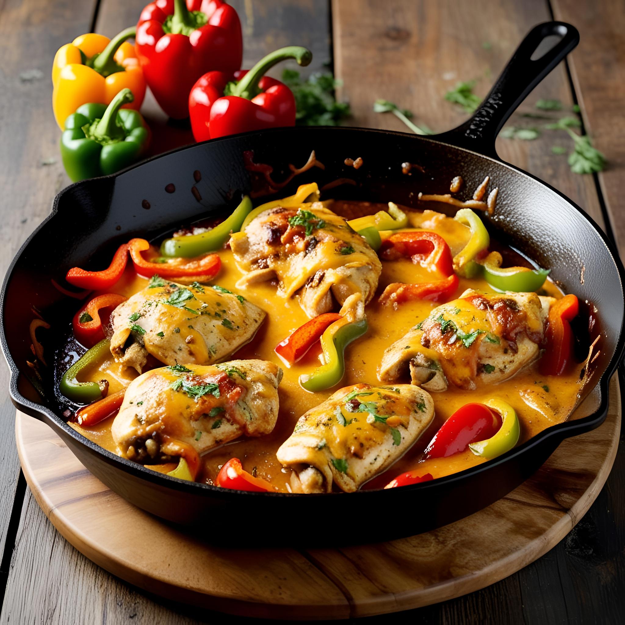 Chicken Cheesesteak Skillet Recipe | Cheff Recipes