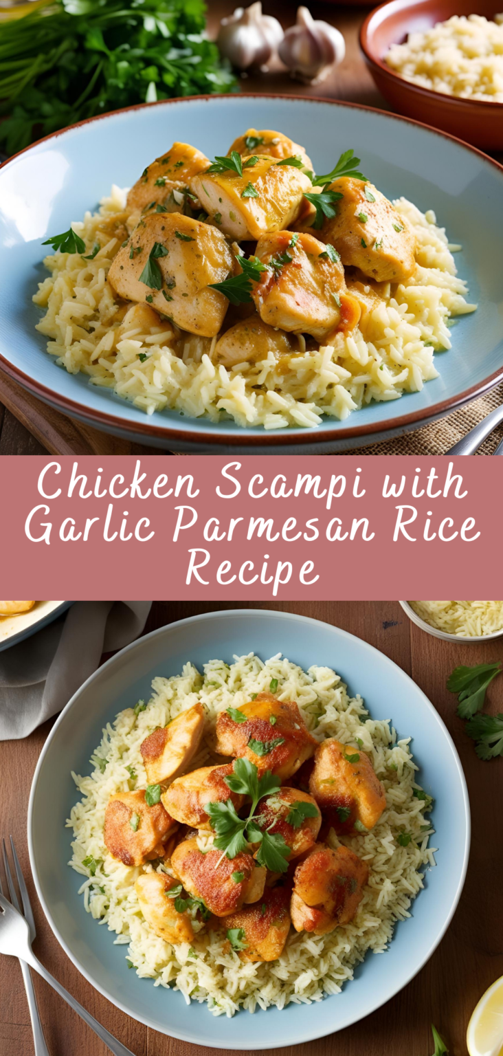Chicken Scampi with Garlic Parmesan Rice Recipe | Cheff Recipes