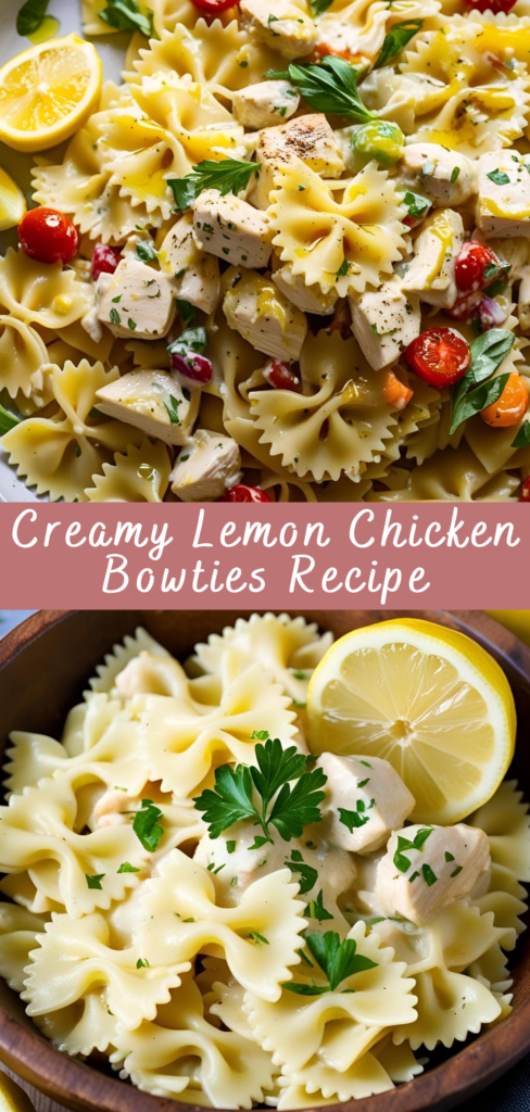 Creamy Lemon Chicken Bowties Recipe | Cheff Recipes