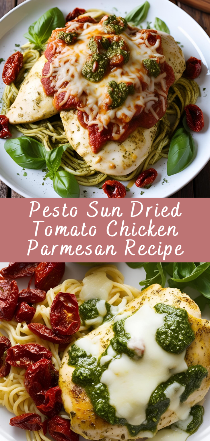 Pesto Sun Dried Tomato Chicken Parmesan Recipe | Cheff Recipes
