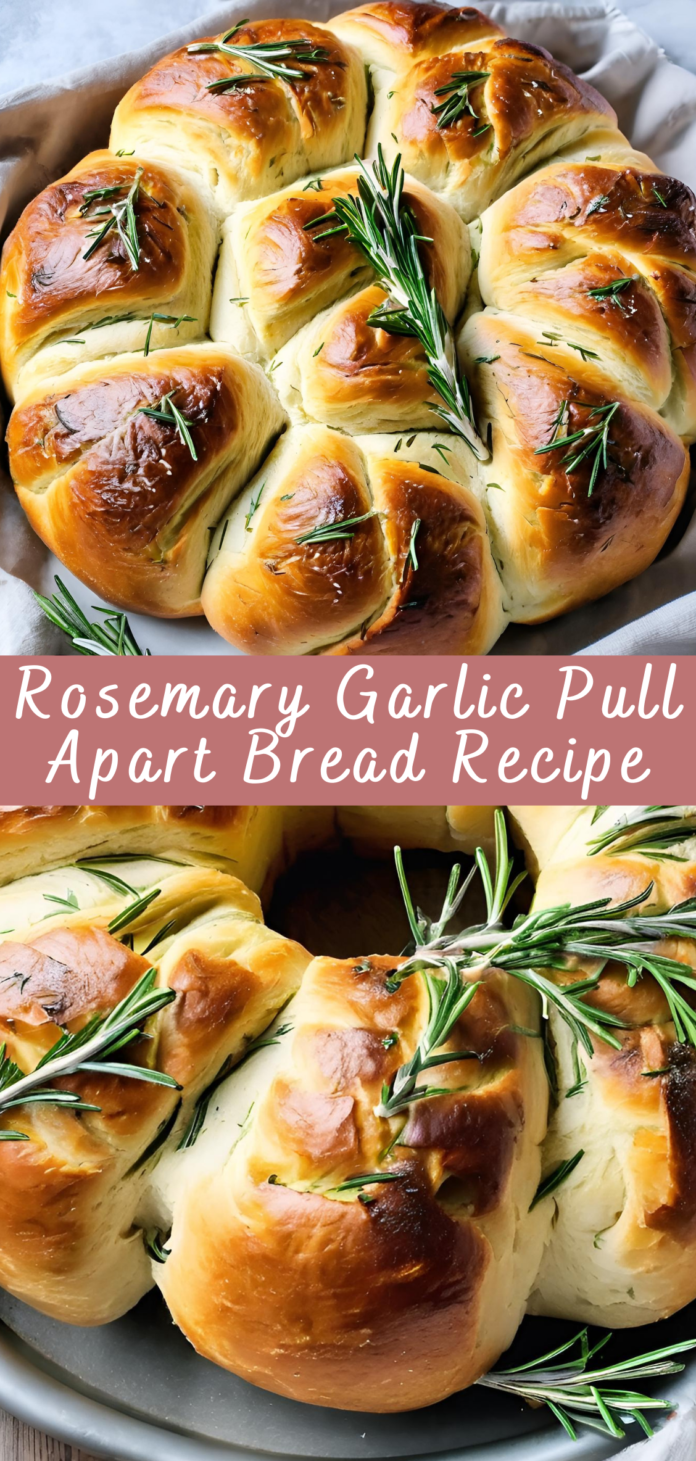 Rosemary Garlic Pull Apart Bread Recipe | Cheff Recipes