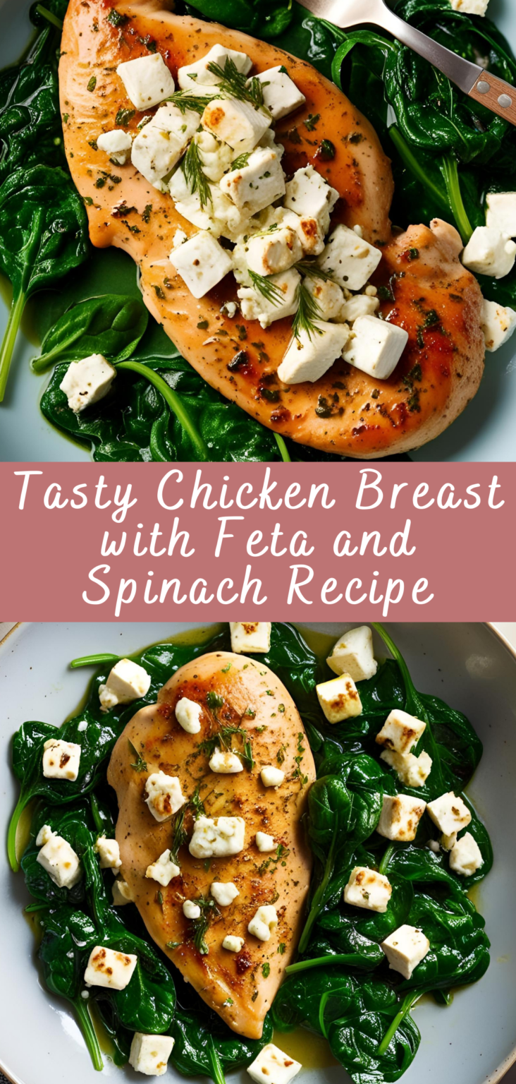 Tasty Chicken Breast with Feta and Spinach Recipe | Cheff Recipes