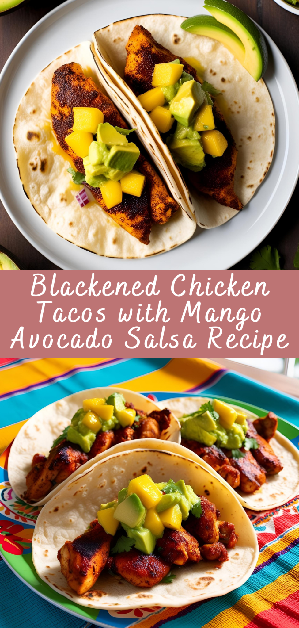 Blackened Chicken Tacos with Mango Avocado Salsa Recipe | Cheff Recipes