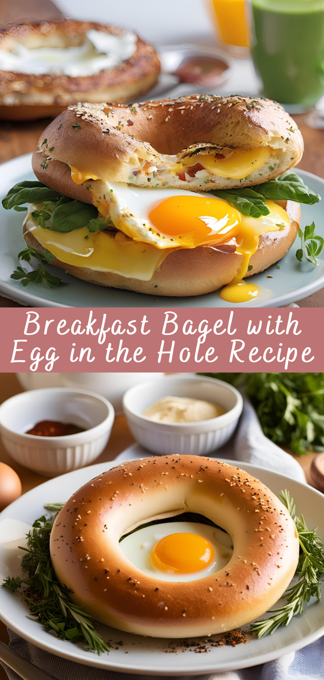 Breakfast Bagel with Egg in the Hole Recipe | Cheff Recipes
