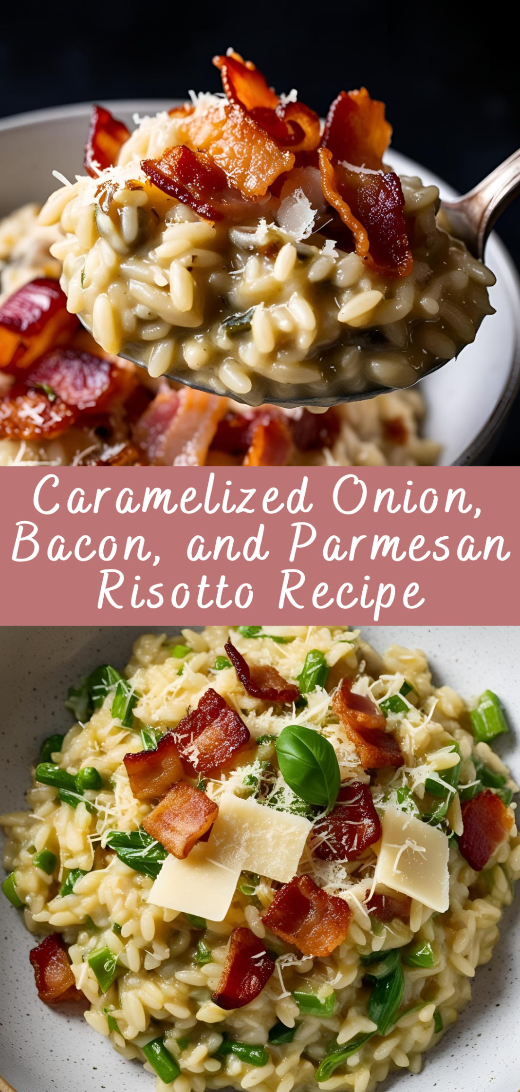 Caramelized Onion, Bacon, and Parmesan Risotto Recipe | Cheff Recipes