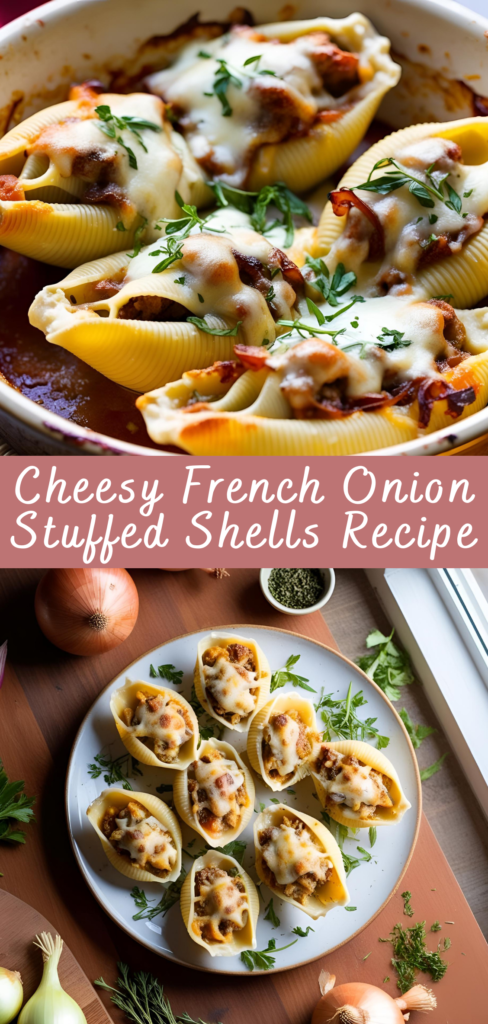 Cheesy French Onion Stuffed Shells Recipe | Cheff Recipes