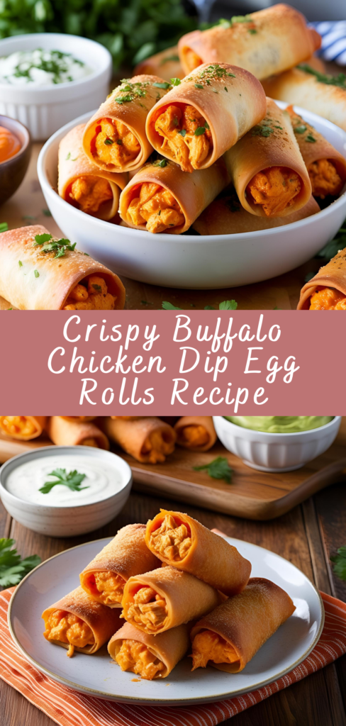 Crispy Buffalo Chicken Dip Egg Rolls Recipe | Cheff Recipes