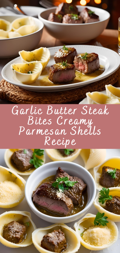 Garlic Butter Steak Bites Creamy Parmesan Shells Recipe | Cheff Recipes