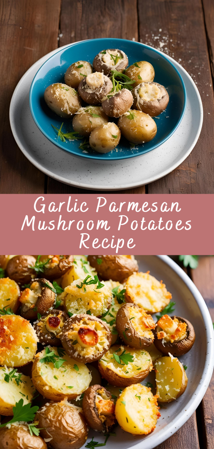Garlic Parmesan Mushroom Potatoes Recipe | Cheff Recipes
