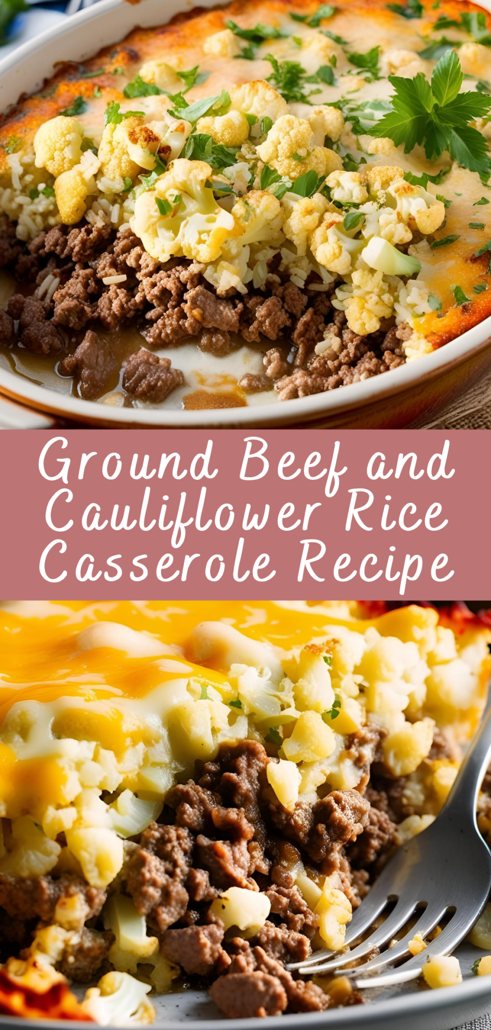 Ground Beef and Cauliflower Rice Casserole Recipe | Cheff Recipes