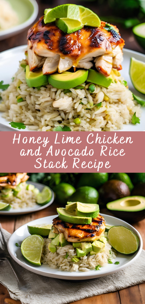 Honey Lime Chicken and Avocado Rice Stack Recipe | Cheff Recipes