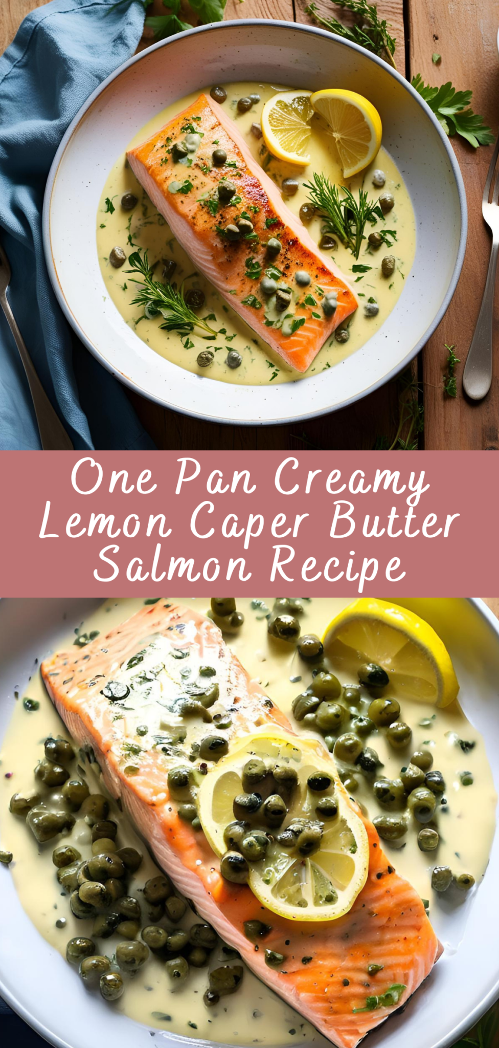 One Pan Creamy Lemon Caper Butter Salmon Recipe | Cheff Recipes