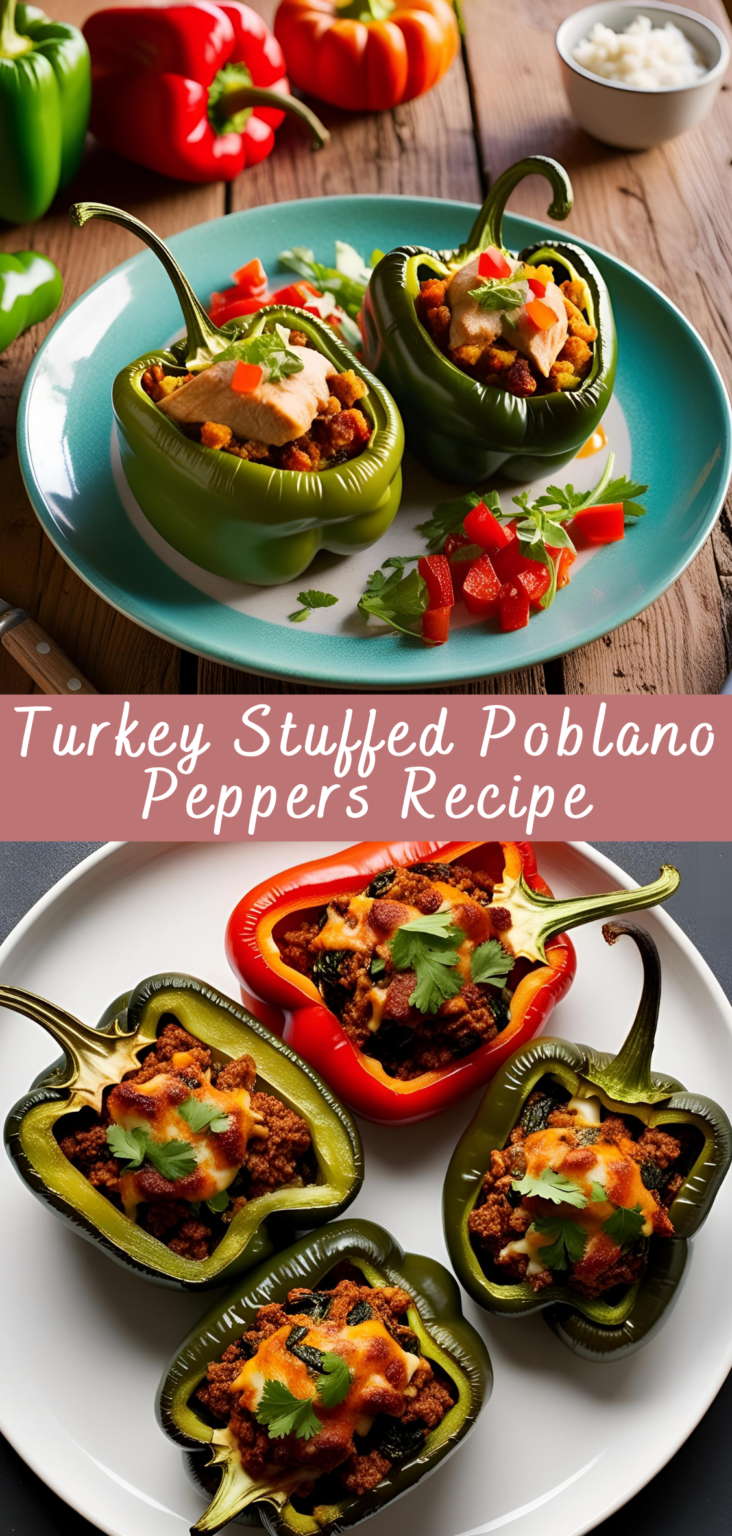 Turkey Stuffed Poblano Peppers Recipe | Cheff Recipes