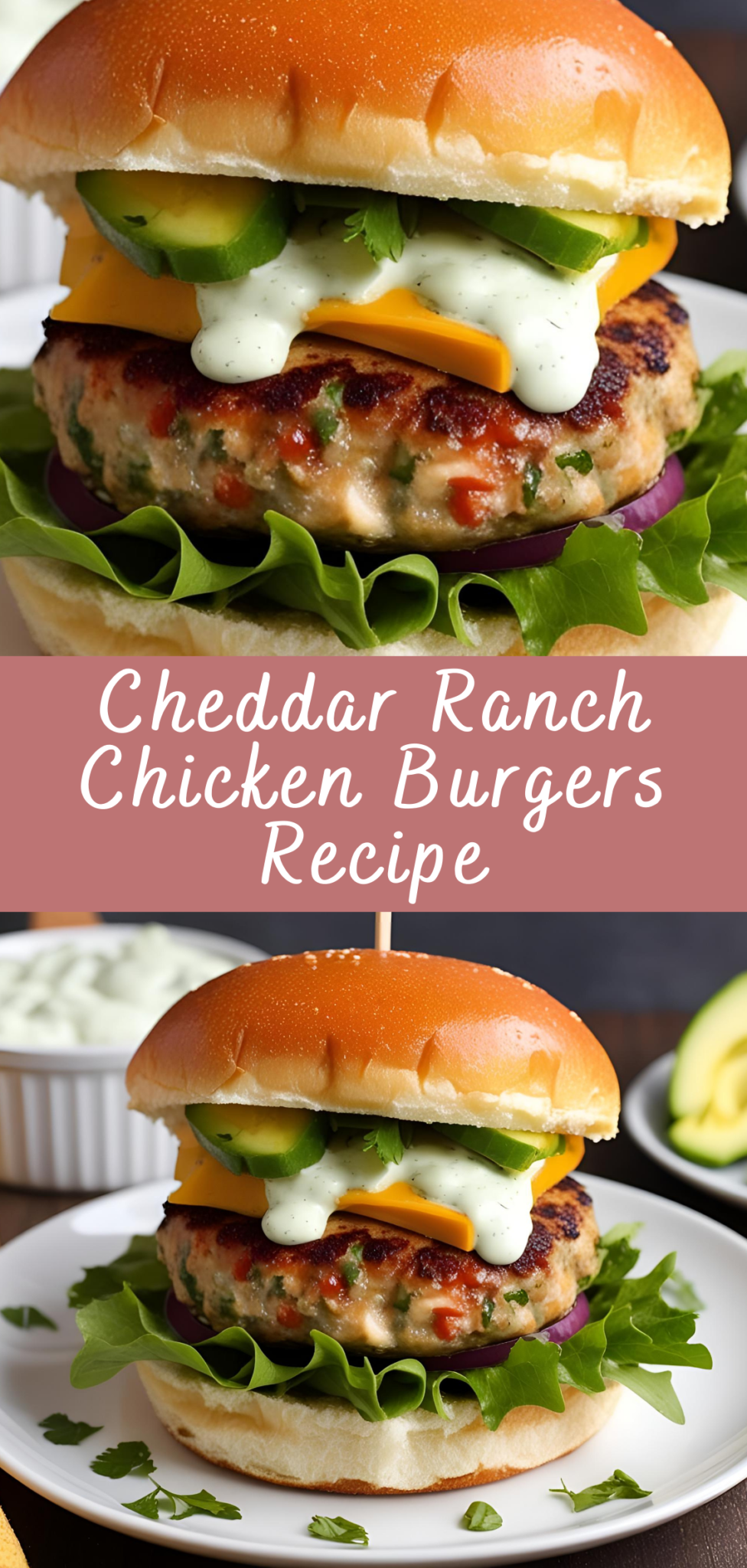 Cheddar Ranch Chicken Burgers Recipe | Cheff Recipes