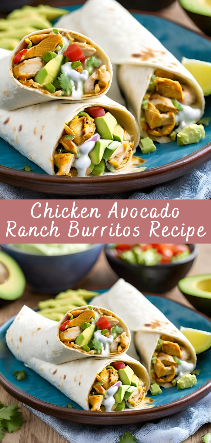 Chicken Avocado Ranch Burritos Recipe | Cheff Recipes