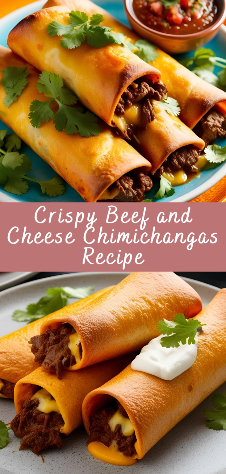 Crispy Beef and Cheese Chimichangas Recipe | Cheff Recipes