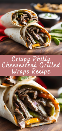 Crispy Philly Cheesesteak Grilled Wraps Recipe | Cheff Recipes