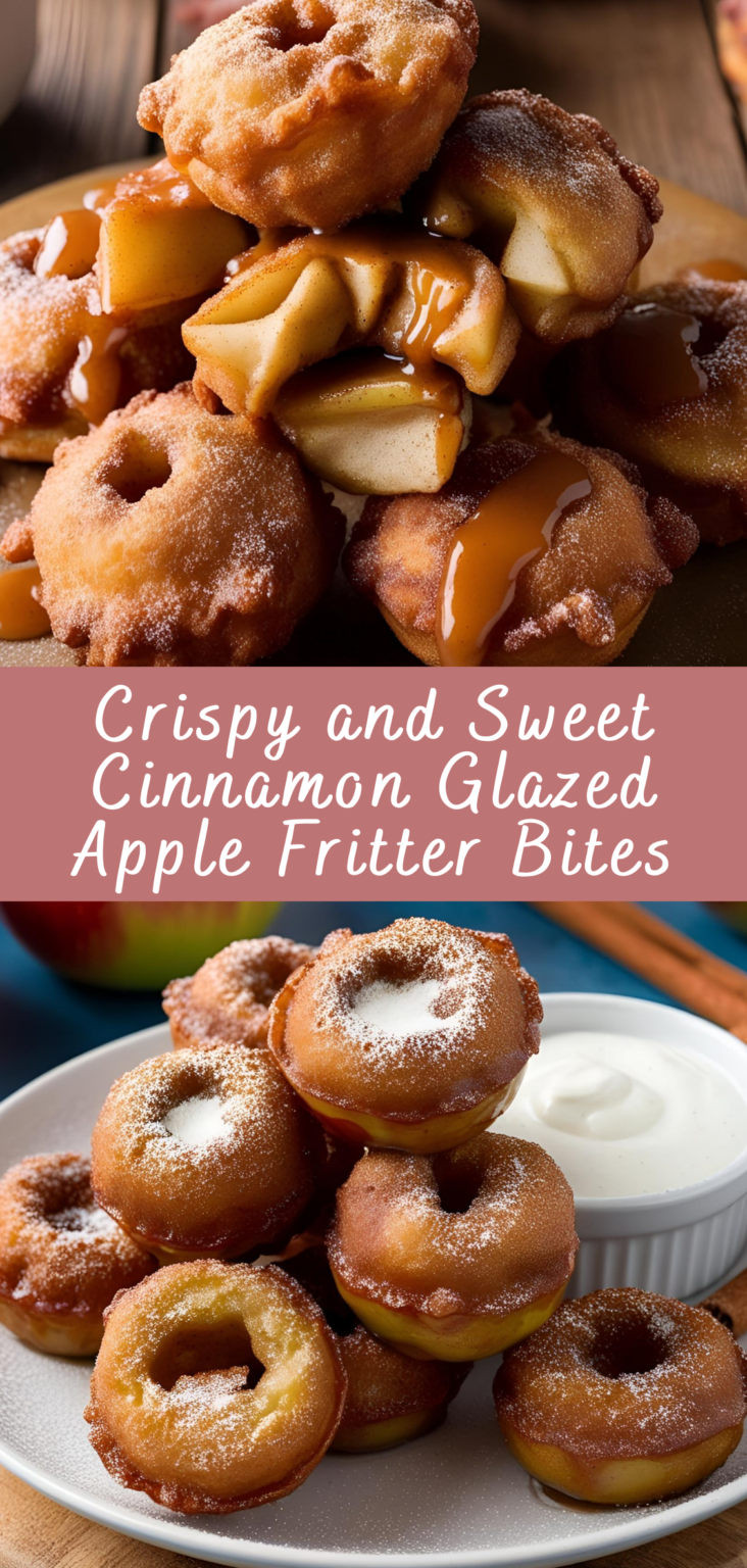 Crispy and Sweet Cinnamon Glazed Apple Fritter Bites Recipe | Cheff Recipes