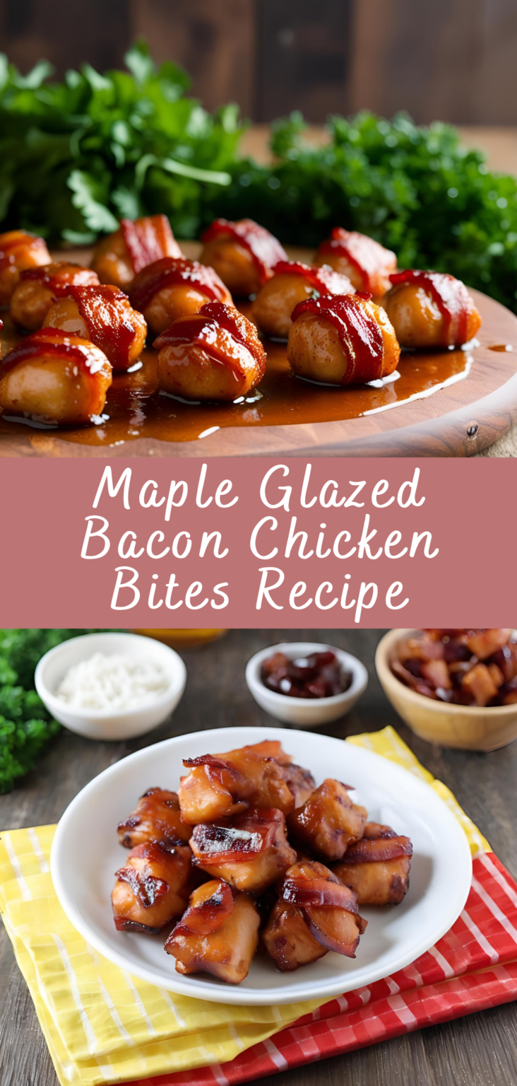 Maple Glazed Bacon Chicken Bites Recipe | Cheff Recipes