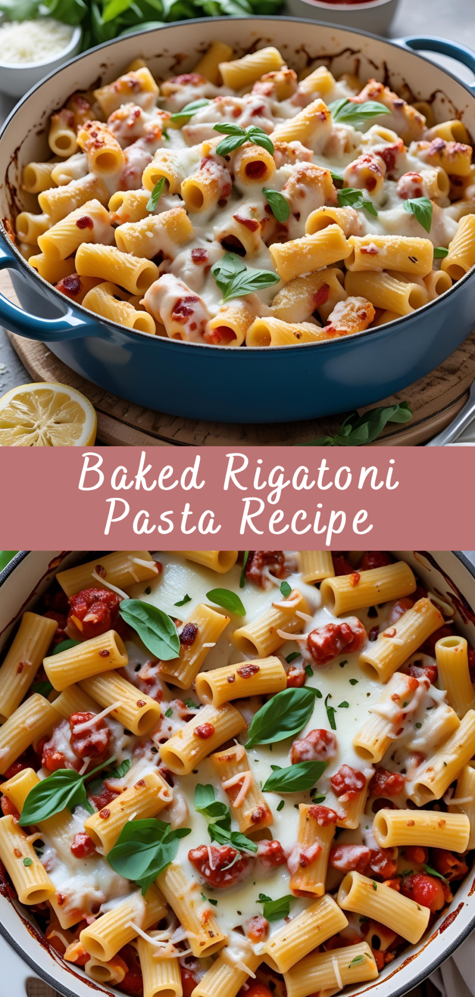 Baked Rigatoni Pasta Recipe | Cheff Recipes
