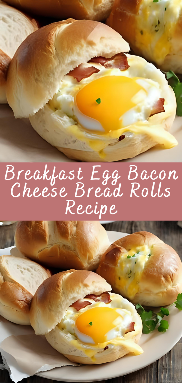 Breakfast Egg Bacon Cheese Bread Rolls Recipe | Cheff Recipes