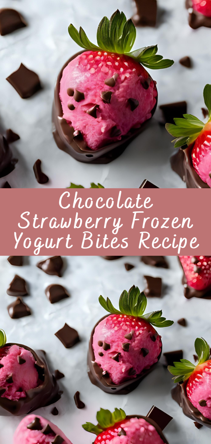 Chocolate Strawberry Frozen Yogurt Bites Recipe | Cheff Recipes