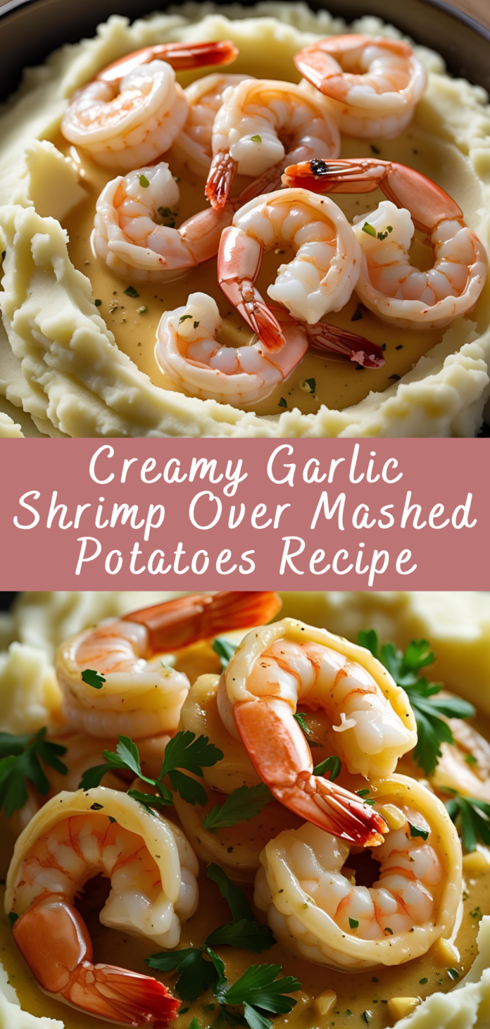 Creamy Garlic Shrimp Over Mashed Potatoes Recipe | Cheff Recipes