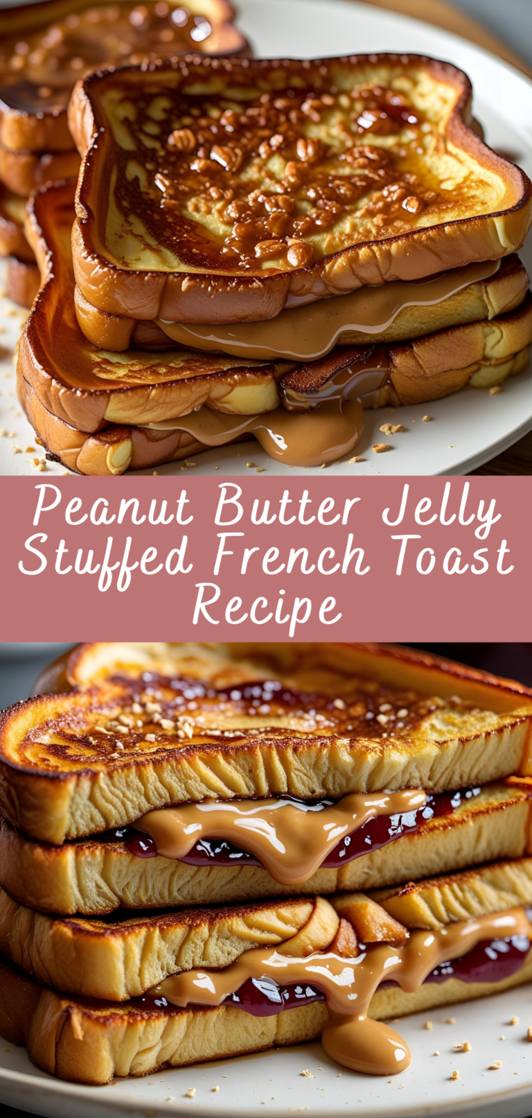 Peanut Butter Jelly Stuffed French Toast Recipe | Cheff Recipes
