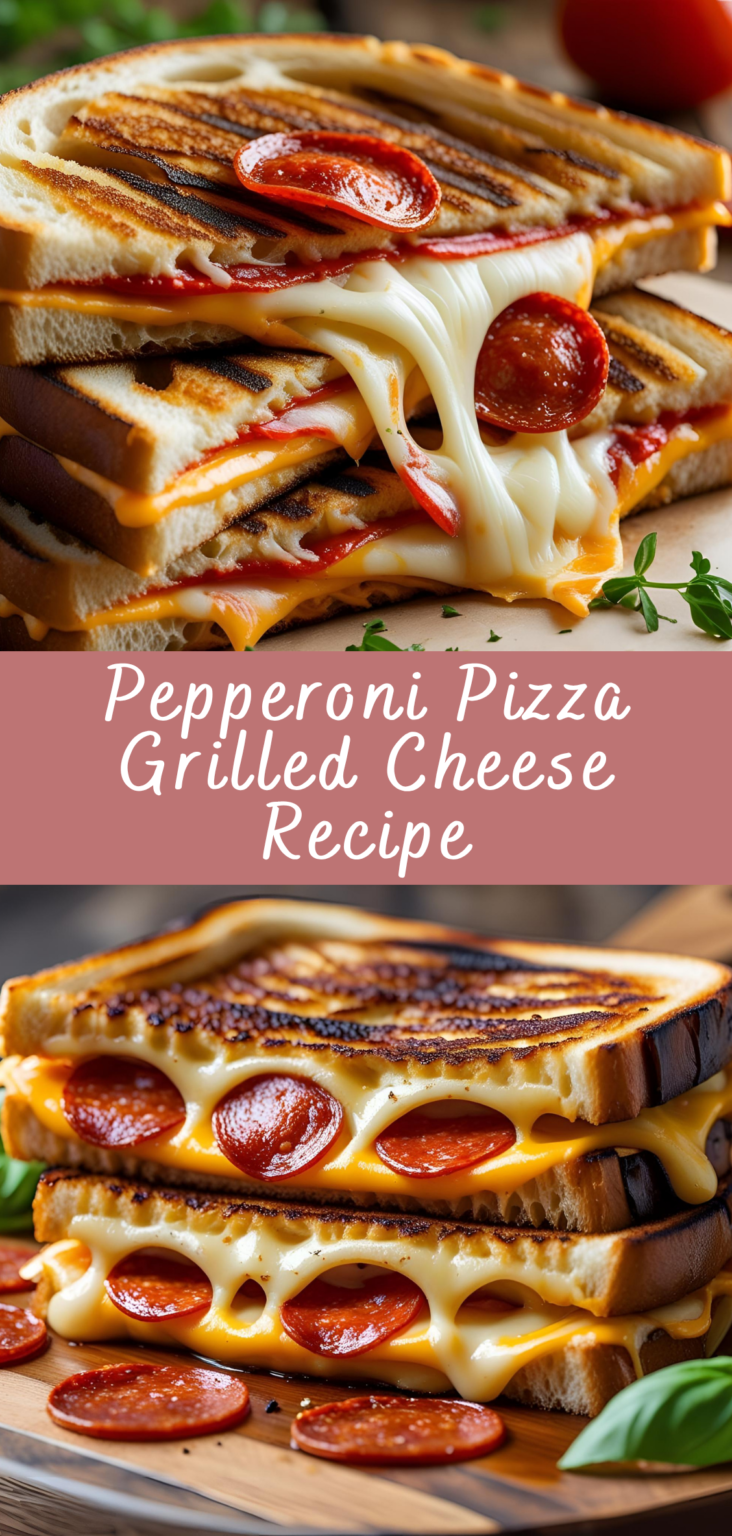 Pepperoni Pizza Grilled Cheese Recipe | Cheff Recipes