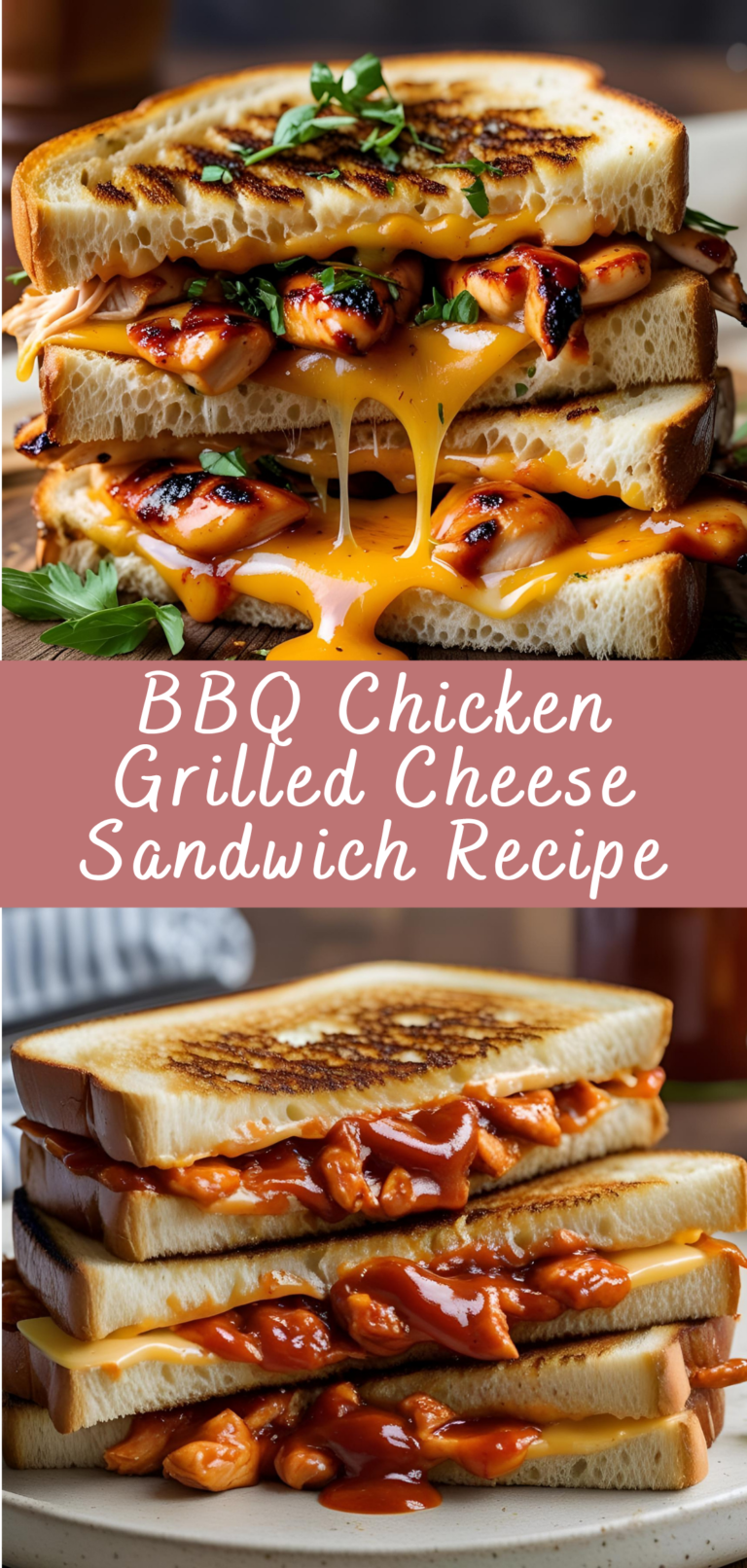 BBQ Chicken Grilled Cheese Sandwich Recipe | Cheff Recipes