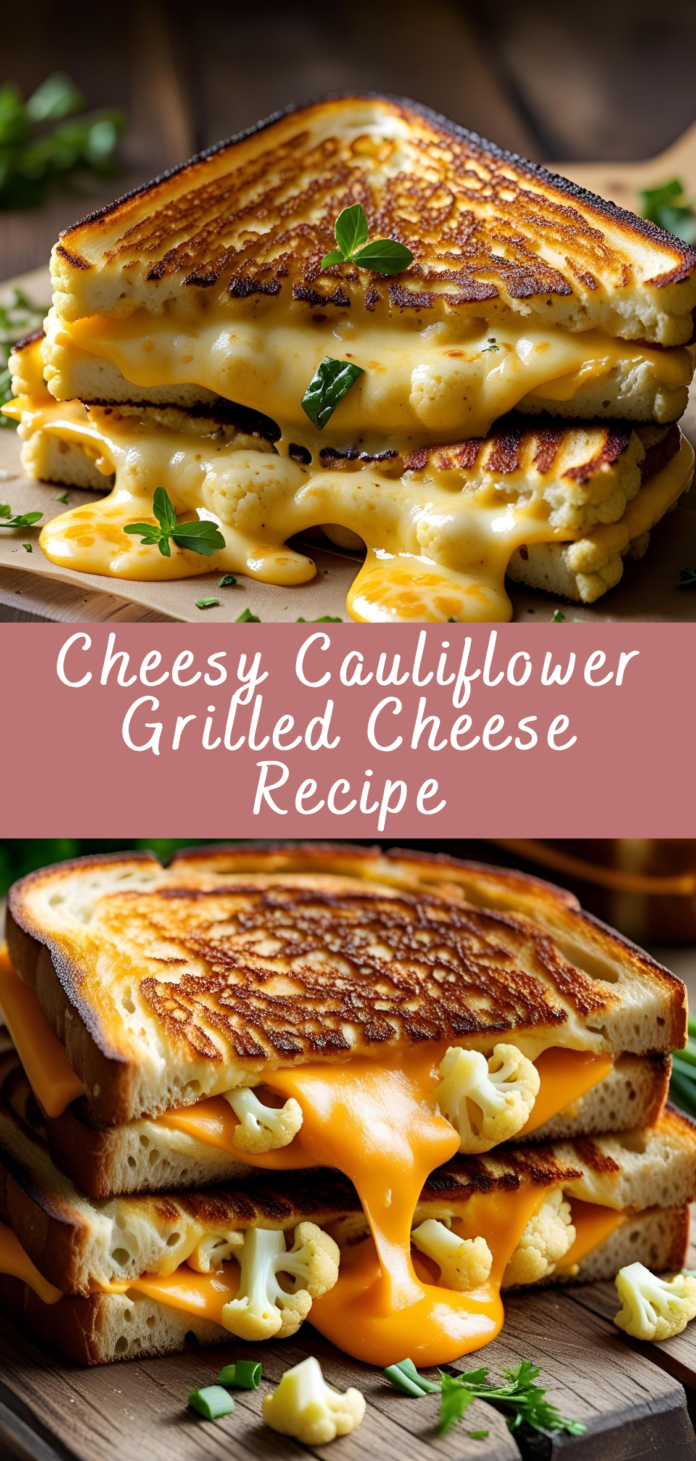 Cheesy Cauliflower Grilled Cheese Recipe | Cheff Recipes