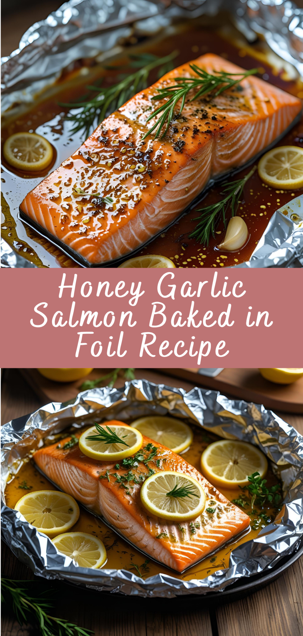 Honey Garlic Salmon Baked in Foil Recipe | Cheff Recipes