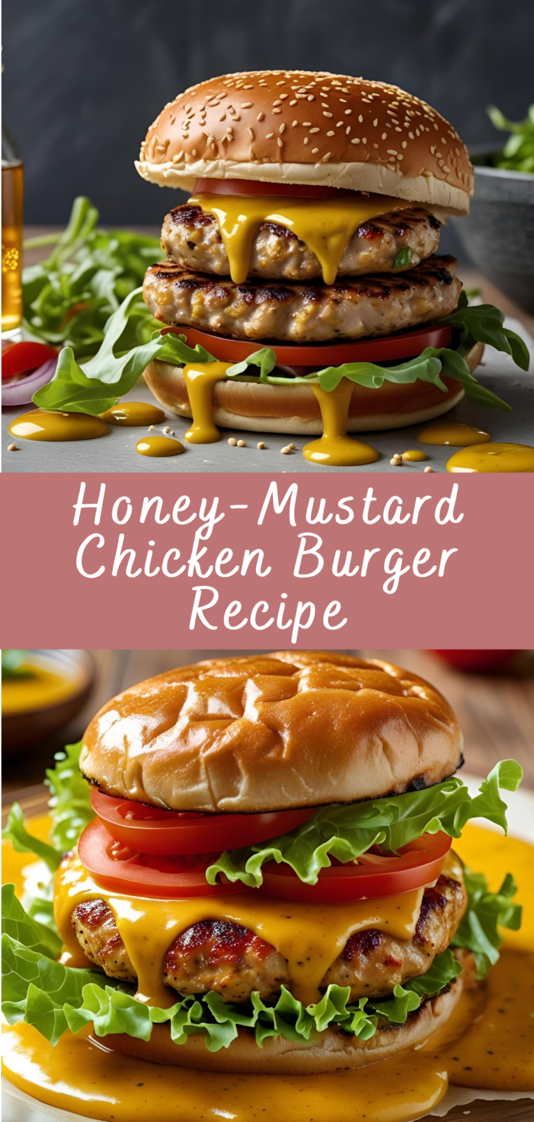 Honey-Mustard Chicken Burger Recipe | Cheff Recipes