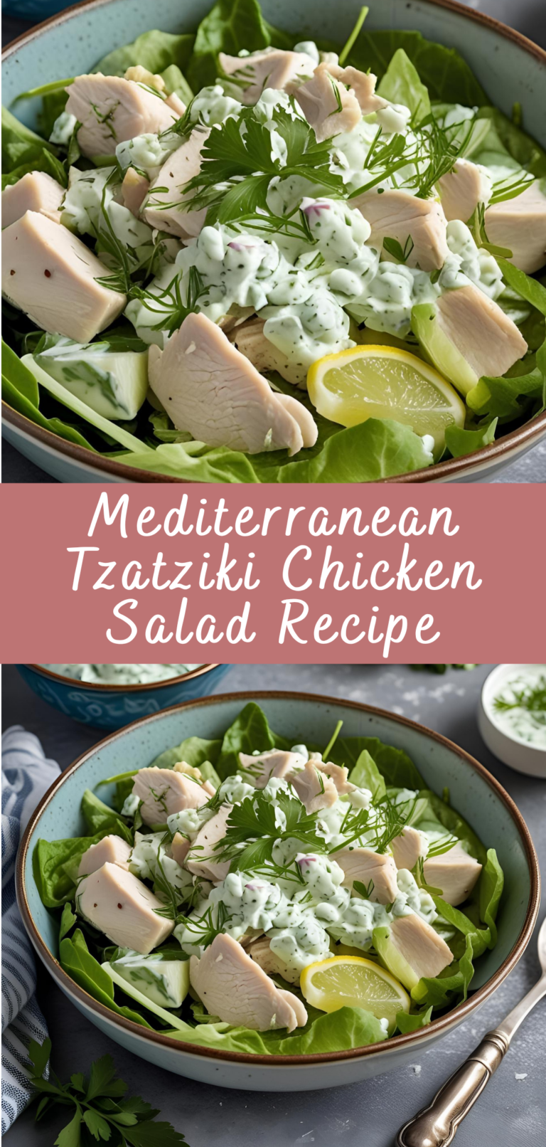 Mediterranean Tzatziki Chicken Salad Recipe | Cheff Recipes