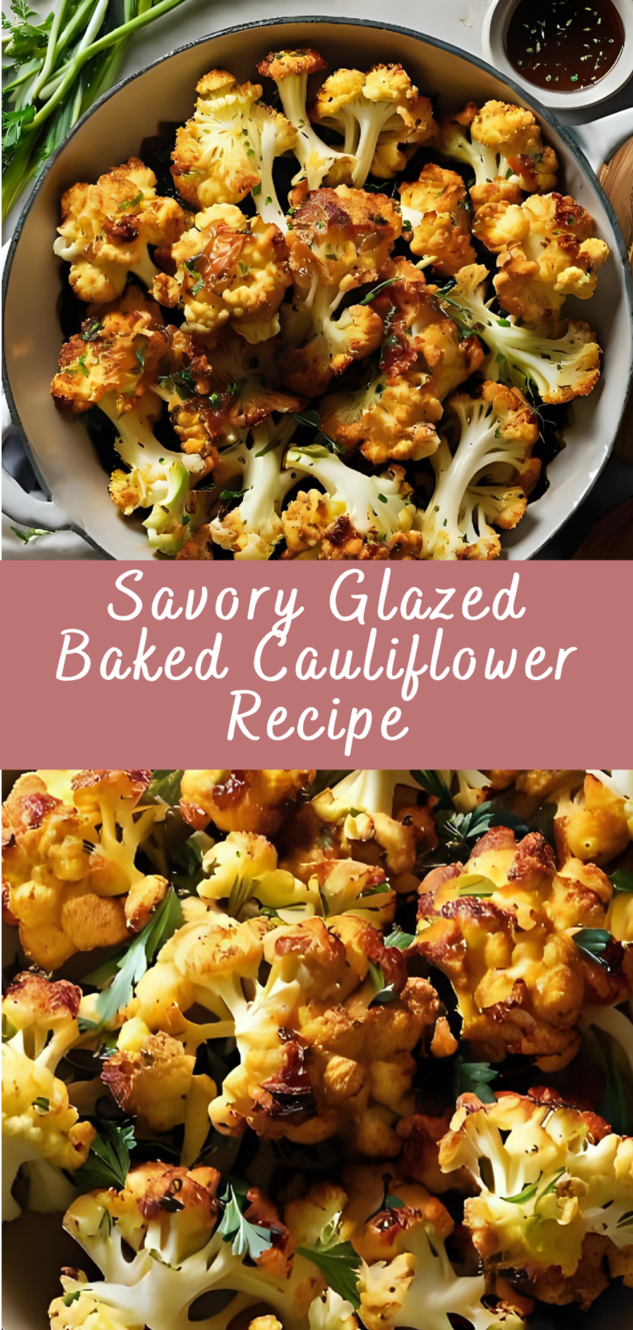 Savory Glazed Baked Cauliflower Recipe | Cheff Recipes