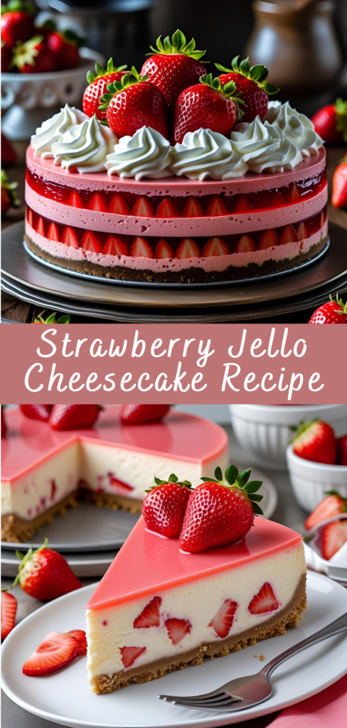 Strawberry Jello Cheesecake Recipe | Cheff Recipes