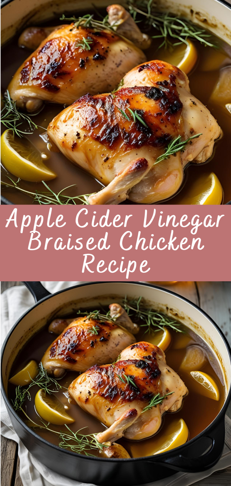 Apple Cider Vinegar Braised Chicken Recipe | Cheff Recipes