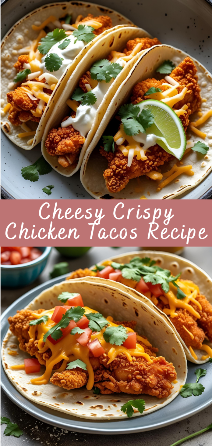 Cheesy Crispy Chicken Tacos Recipe | Cheff Recipes