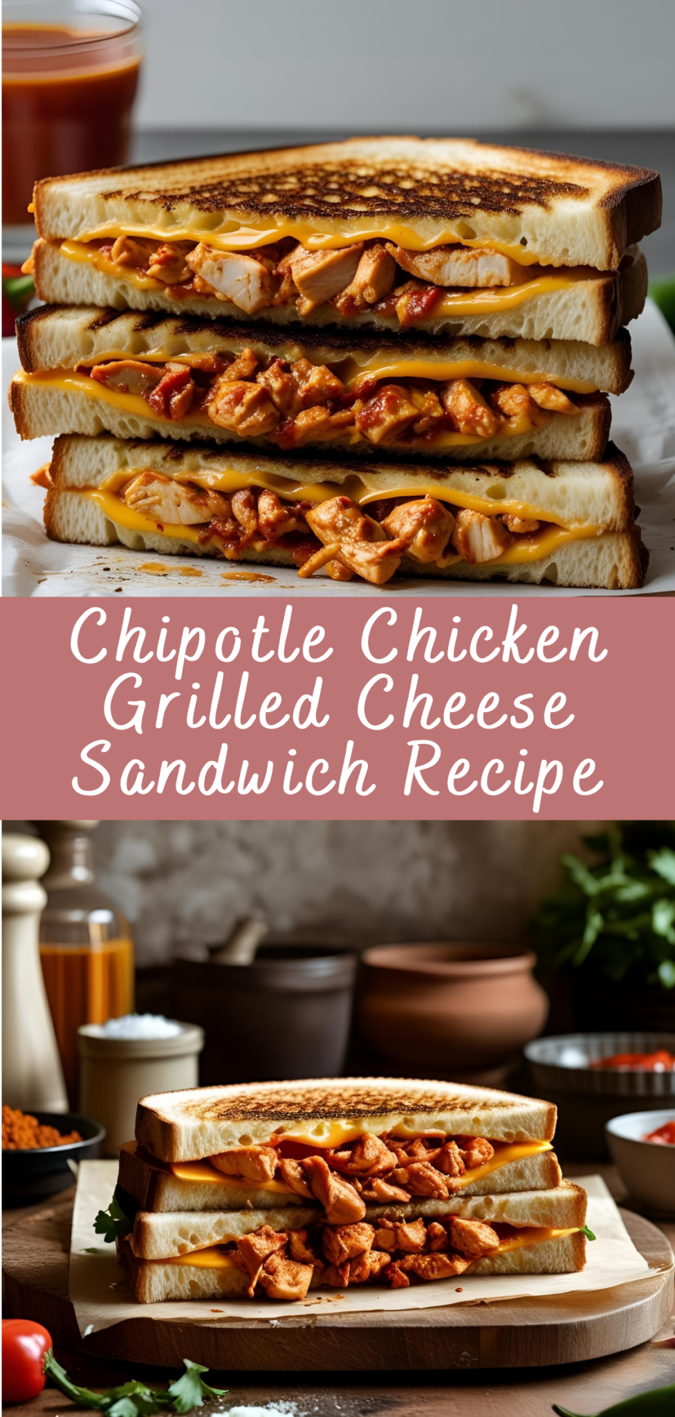 Chipotle Chicken Grilled Cheese Sandwich Recipe | Cheff Recipes