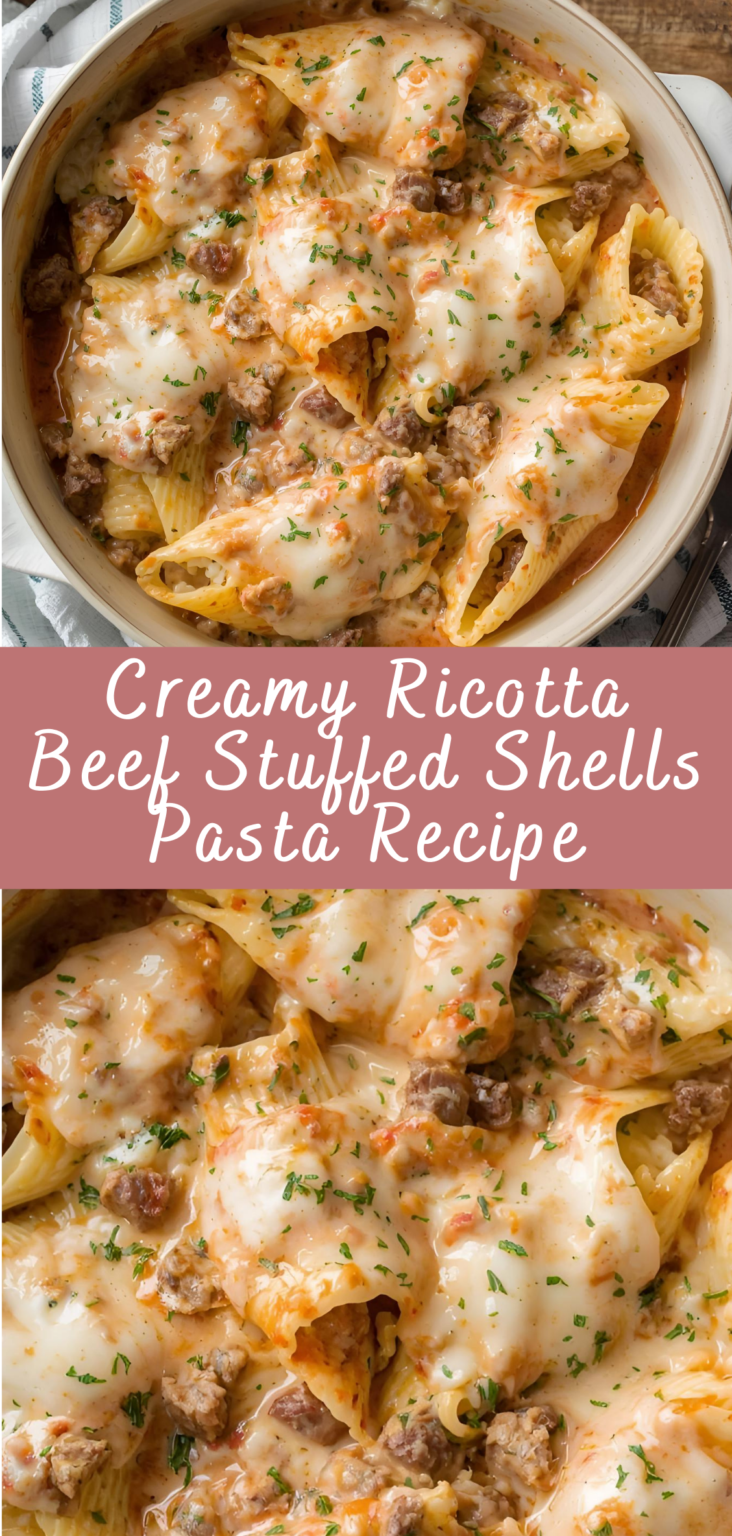 Creamy Ricotta Beef Stuffed Shells Pasta Recipe | Cheff Recipes