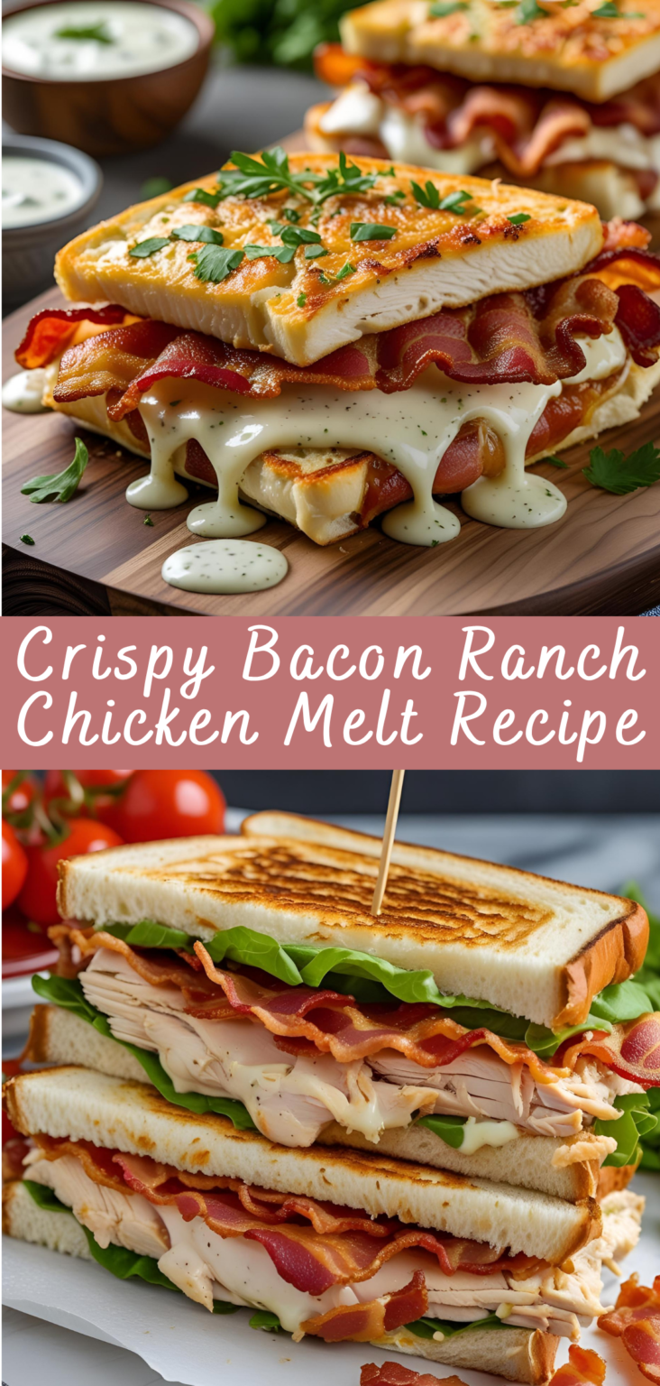 Crispy Bacon Ranch Chicken Melt Recipe | Cheff Recipes