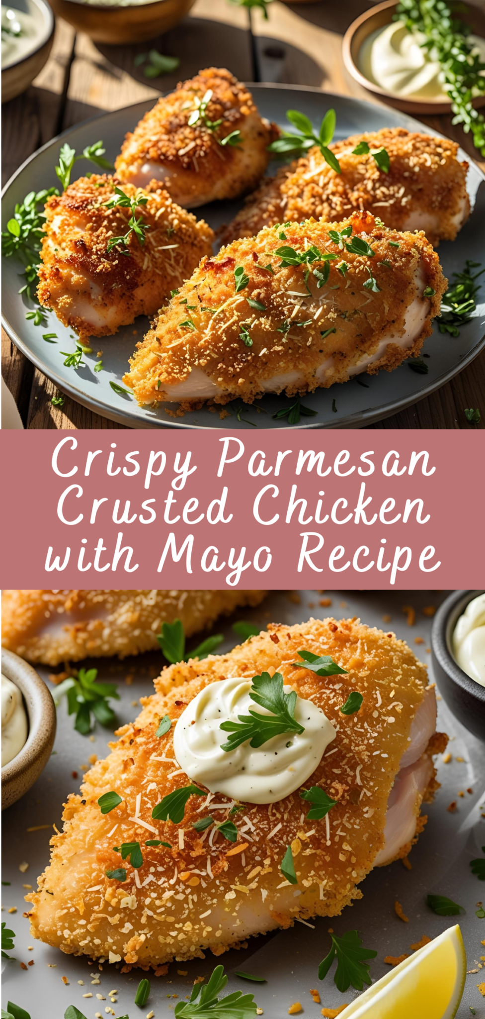 Crispy Parmesan Crusted Chicken with Mayo Recipe | Cheff Recipes