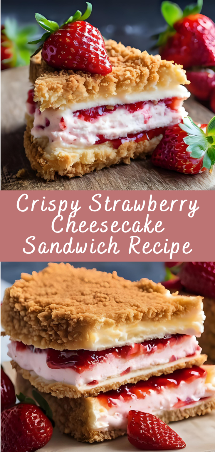 Crispy Strawberry Cheesecake Sandwich Recipe | Cheff Recipes