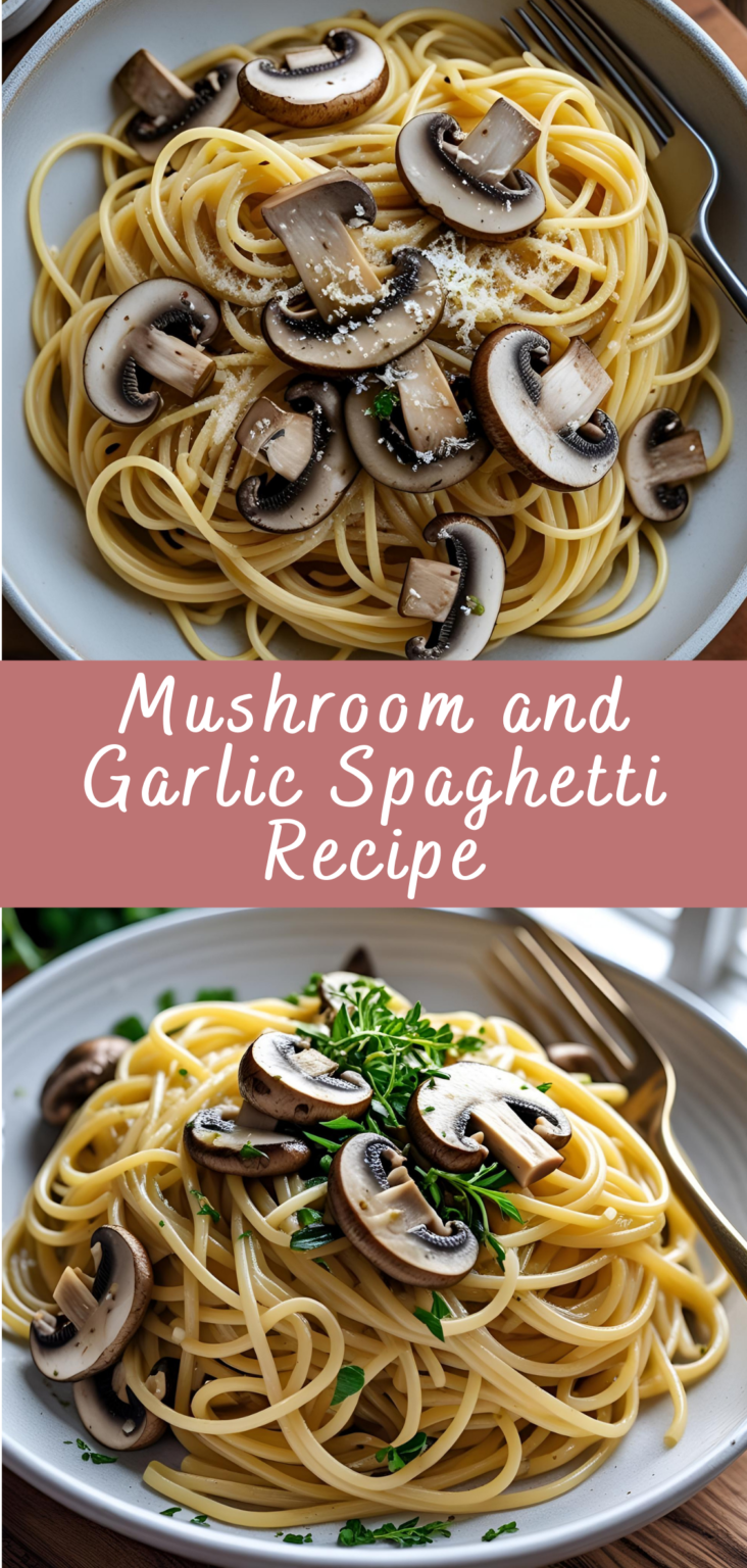 Mushroom and Garlic Spaghetti Recipe | Cheff Recipes