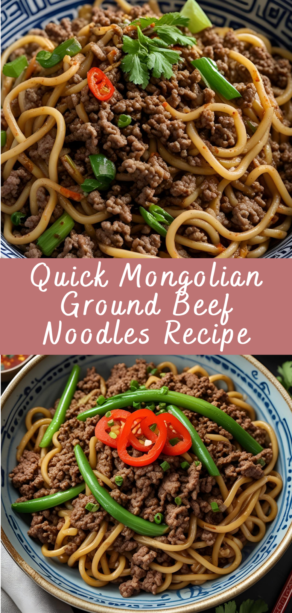 Quick Mongolian Ground Beef Noodles Recipe | Cheff Recipes