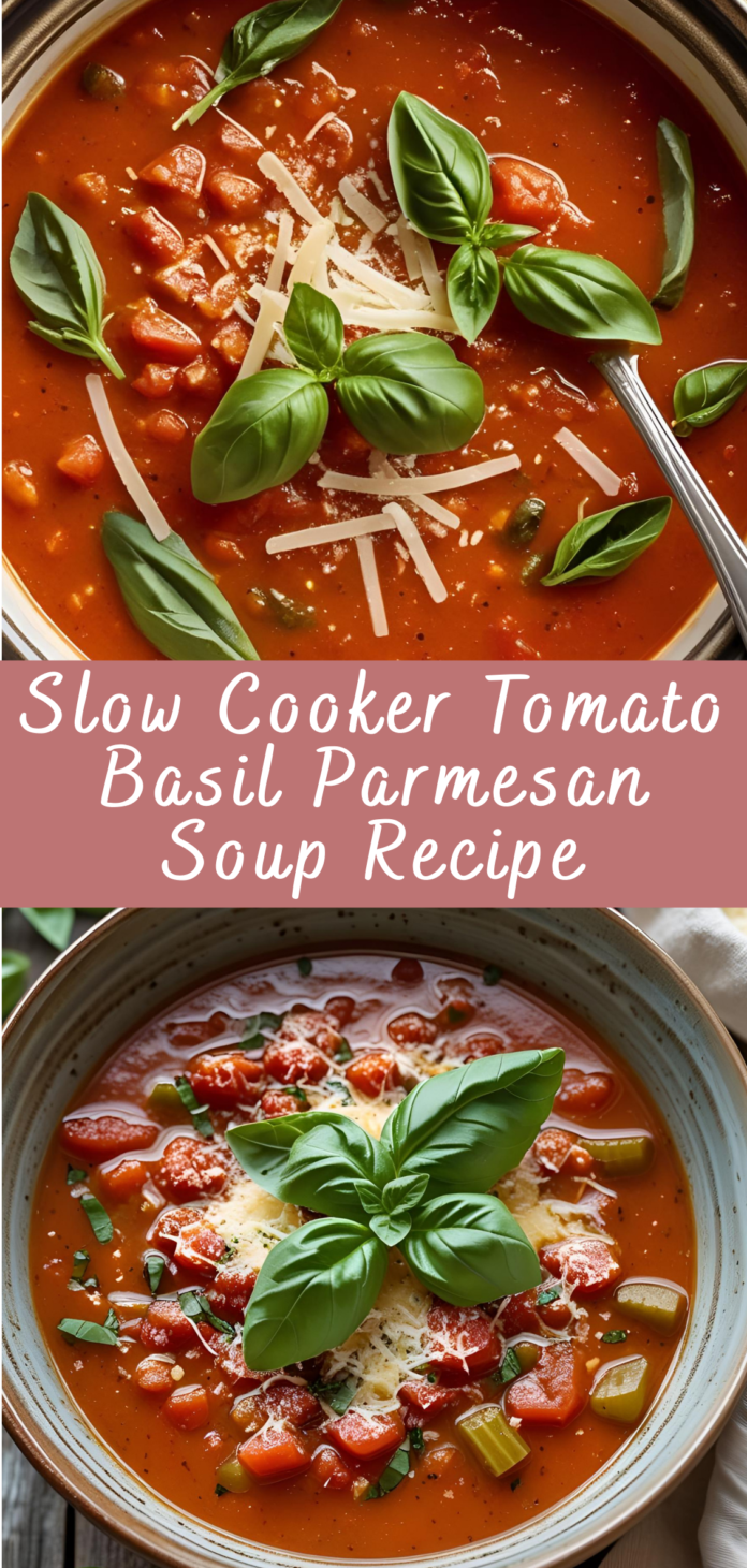 Slow Cooker Tomato Basil Parmesan Soup Recipe | Cheff Recipes