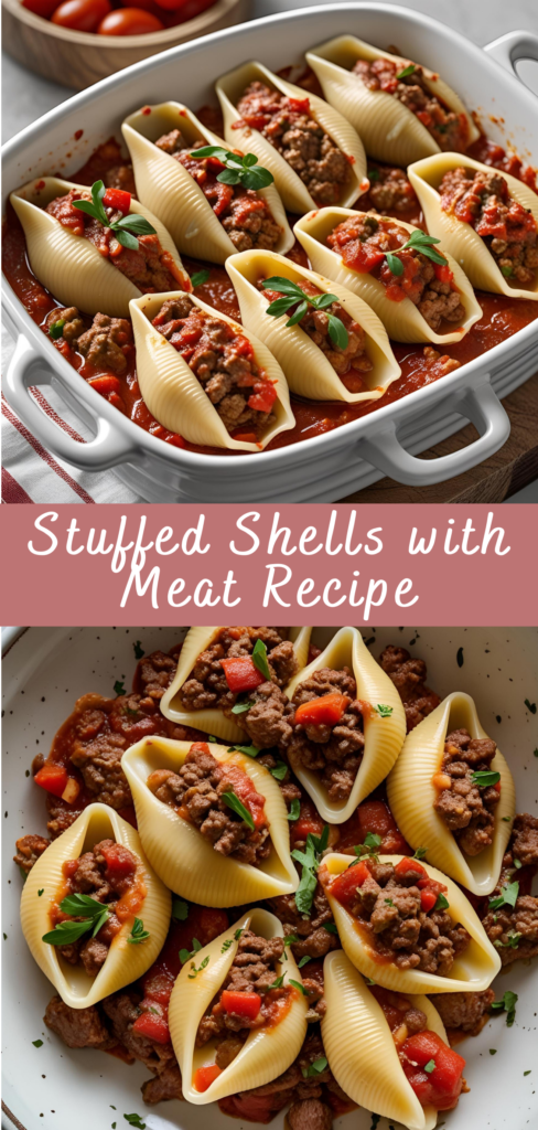 Stuffed Shells with Meat Recipe | Cheff Recipes